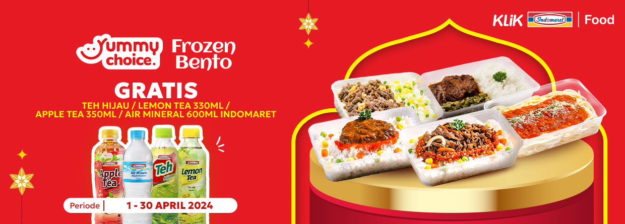 Frozen Bento Gratis Teh Hijau/ Air Mineral Indomaret | KlikIndomaret