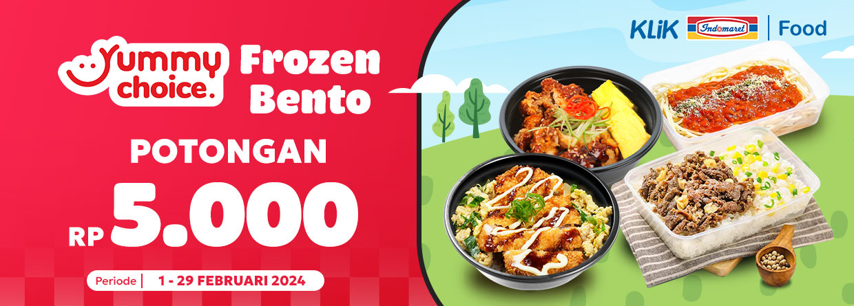 Frozen Bento diskon Rp5.000,- | KlikIndomaret