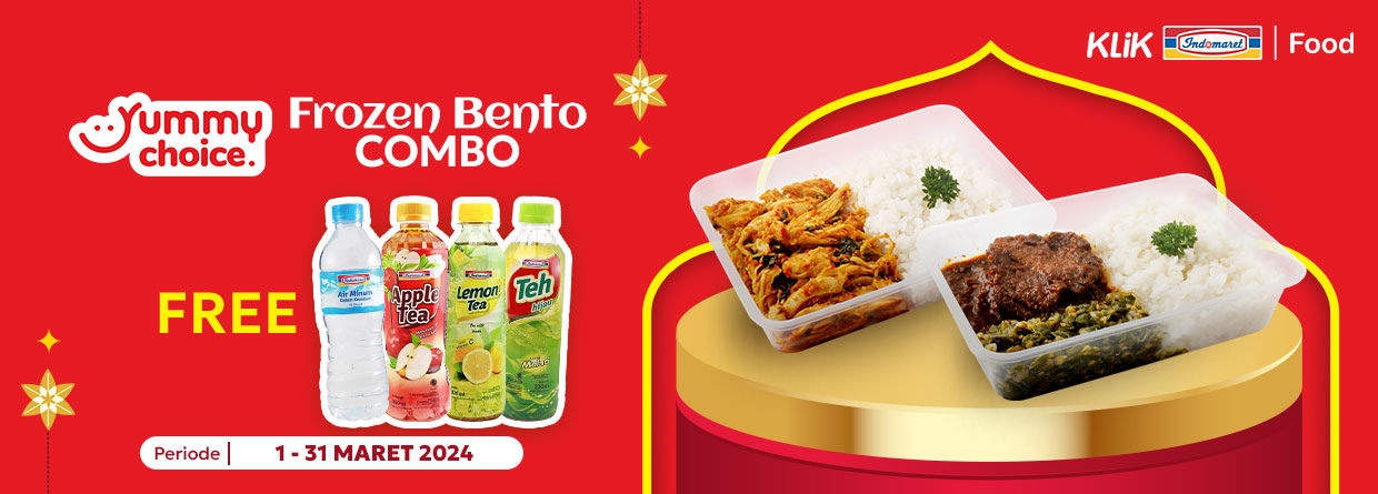 Frozen Bento Gratis Teh Hijau/ Air Mineral Indomaret | KlikIndomaret